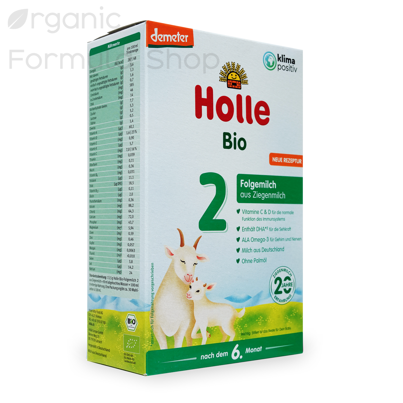 Holle Organic Goat Formula - stage 2 - Organic Formula Shop